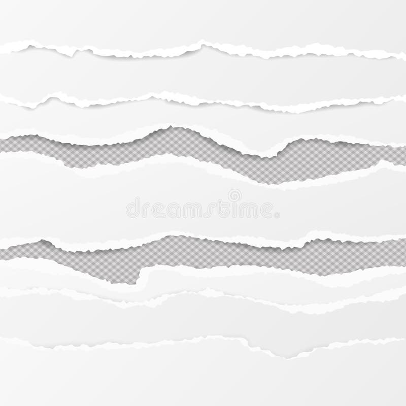 Torn Note, Notebook Paper Pieces for Text Stuck on Blue Background ...