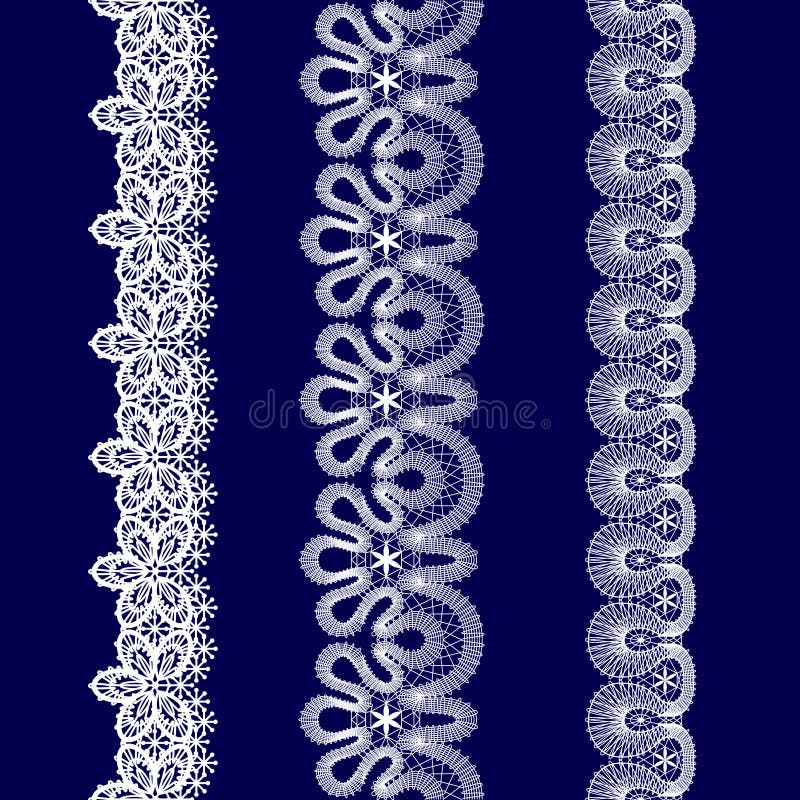 Set of lace vector borders stock vector. Illustration of embroidery ...