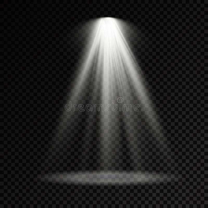 Set of White Lighting Spotlight, Projector Light. Stock Vector ...