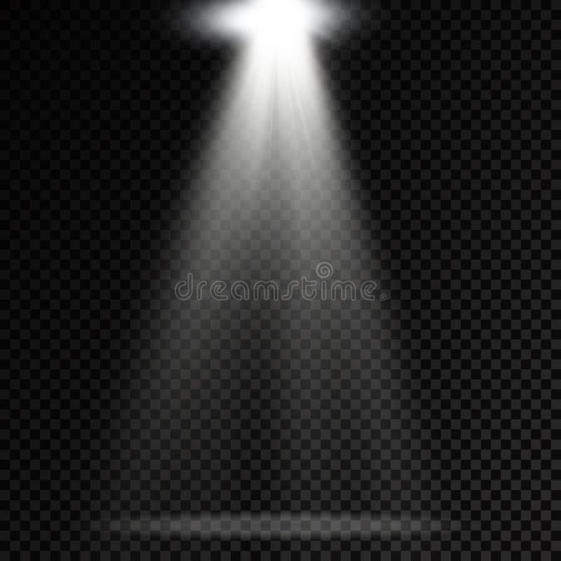 Set of White Lighting Spotlight, Projector Light. Stock Vector ...
