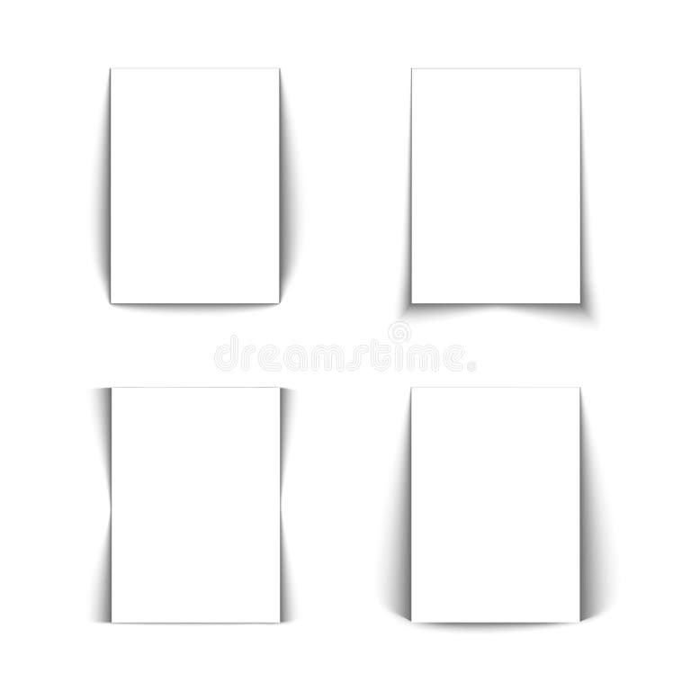 Set of White Lists of Paper . Stock Vector - Illustration of sticky ...