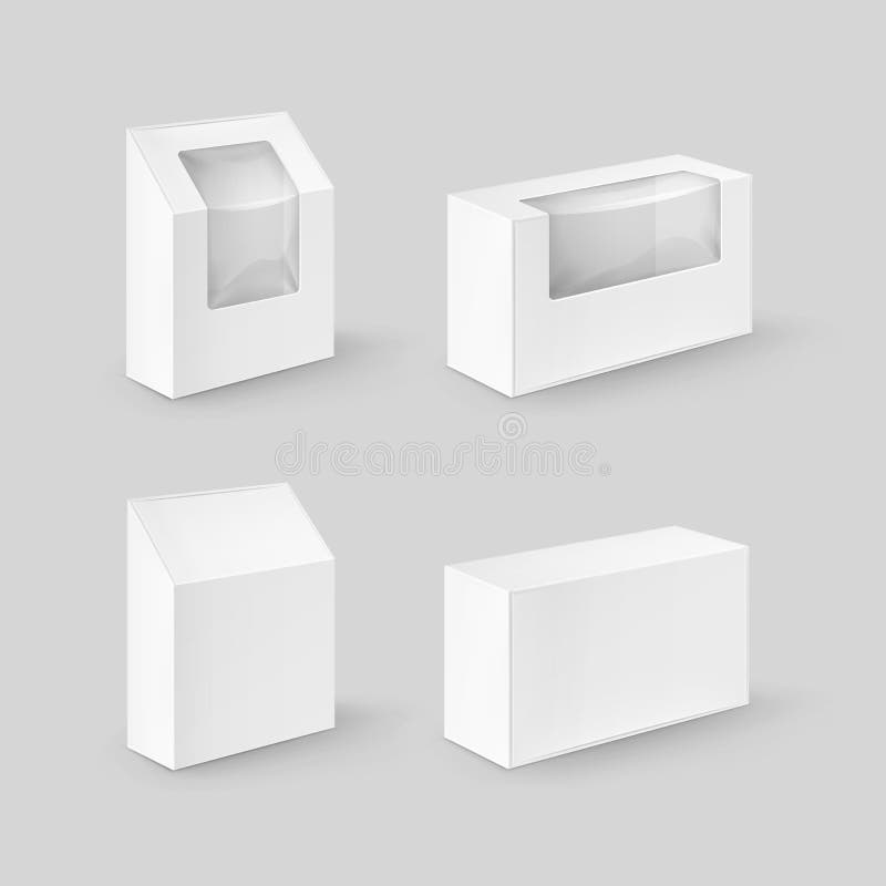 Set White Rectangle Boxes Food Gift Stock Illustrations – 120 Set White Rectangle Boxes Food ...