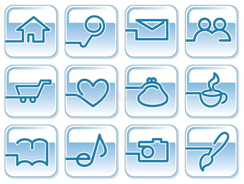 Internet Buttons. Vector Illustration Stock Vector - Illustration of ...