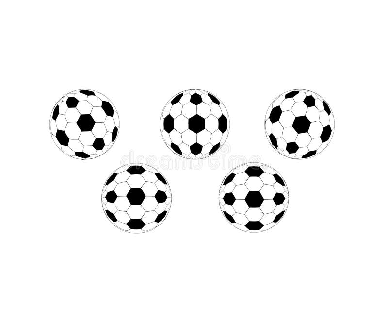 A Set of White Soccer Balls Placed in the Shape of an Olympic Symbol ...