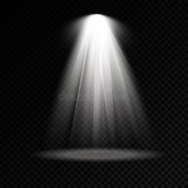 Set of White Spotlight, Projector Light Effect. Stock Vector ...