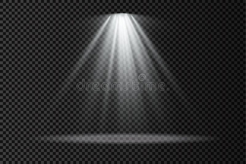 Set of White Spotlight, Projector Light Effect. Stock Vector ...