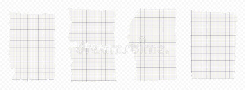 White Torn or Ripped Notebook Sheet in Blue Square Stock Illustration ...