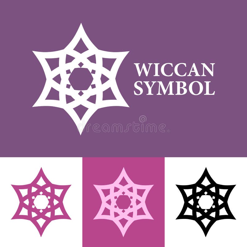 Set Wiccan Logos Vector Emblem Stock Illustrations – 4 Set Wiccan Logos ...