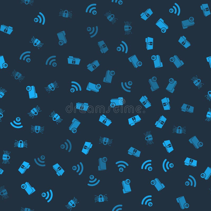 Set Wifi Locked, Folder and, and Cyber Security on Seamless Pattern ... Set Wifi Locked, Folder and, and Cyber Security on Seamless Pattern ...