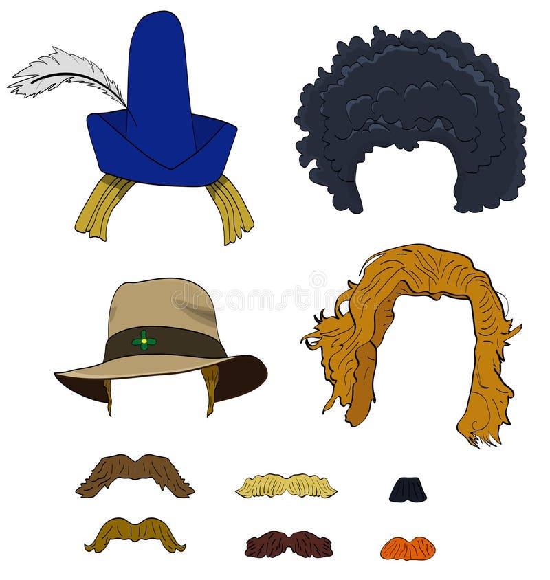 Cute Cartoon Wigs Stock Illustrations – 54 Cute Cartoon Wigs Stock ...