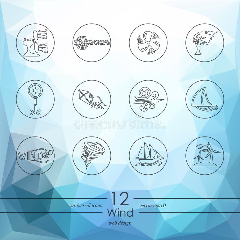 Set of wind icons stock vector. Illustration of flurry - 57719602