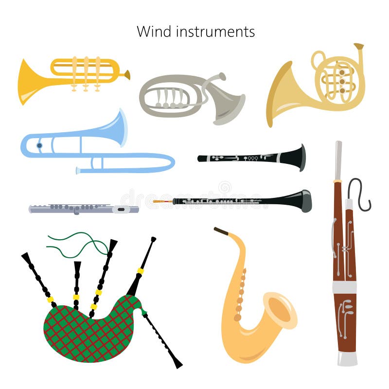 Wind Instruments stock vector. Illustration of oboe, jazz - 30784033