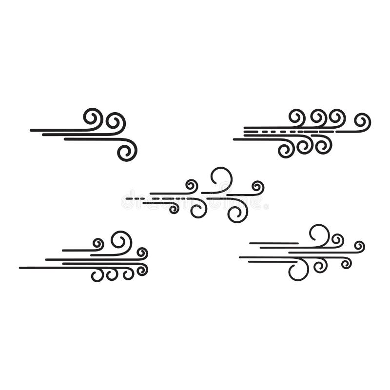 Wind Logo Template Vector Symbol Stock Vector - Illustration of windy ...