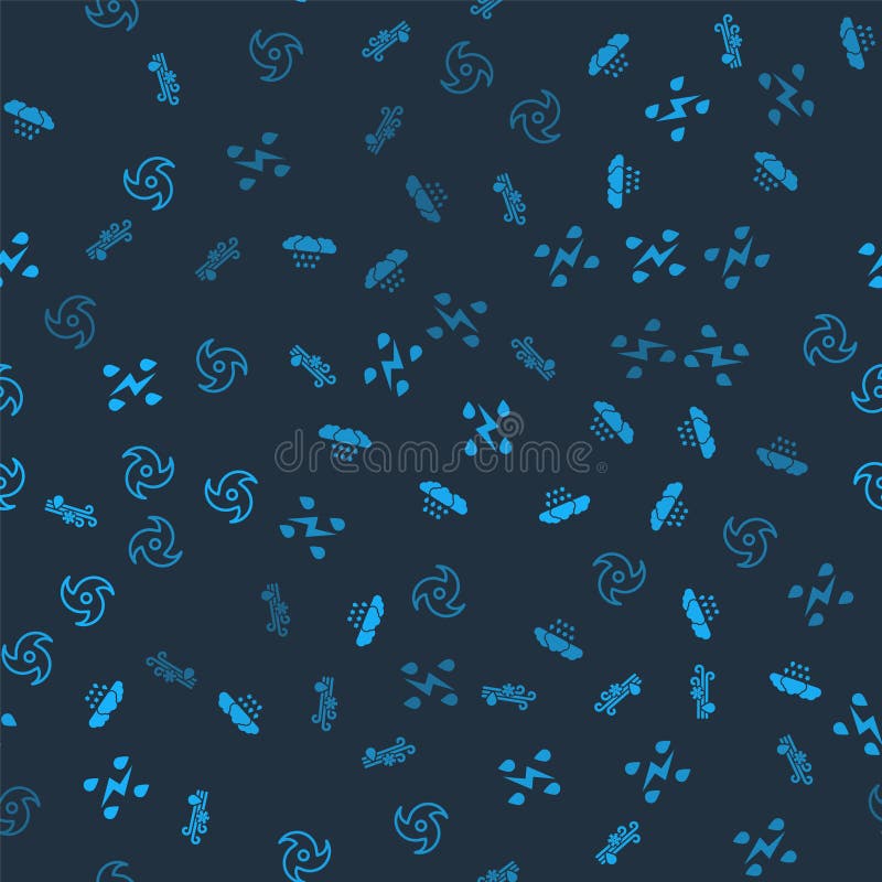 Set Wind and Rain with Snow, Cloud, Storm and Tornado on Seamless ...