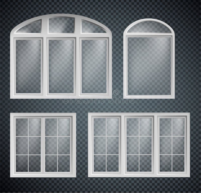 Set of Window Frames Isolated on Transparent Background Stock ...