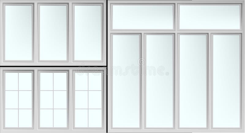 Set of Window Frames Isolated on Transparent Background Stock ...