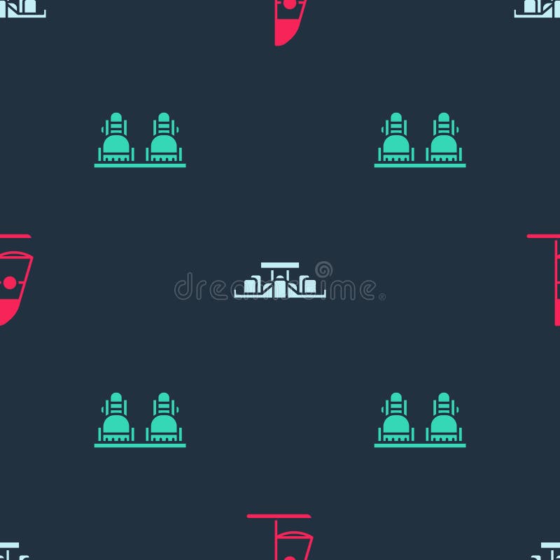 Set Windsurfing, Formula 1 Racing Car and Snowboard on Seamless Pattern ...