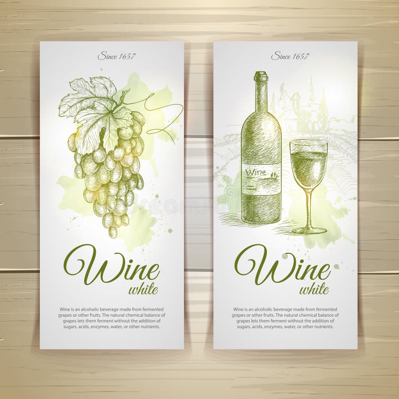 Set of wine labels. stock vector. Illustration of drawing - 49166894