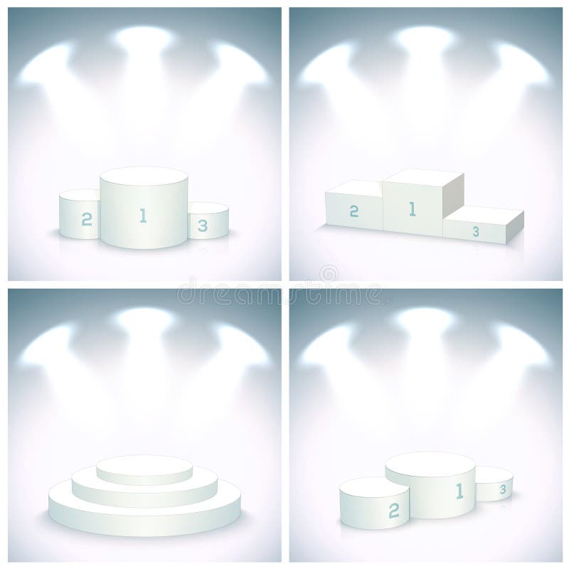 Set of Winner S Podium for Sports Competition. Stock Illustration ...