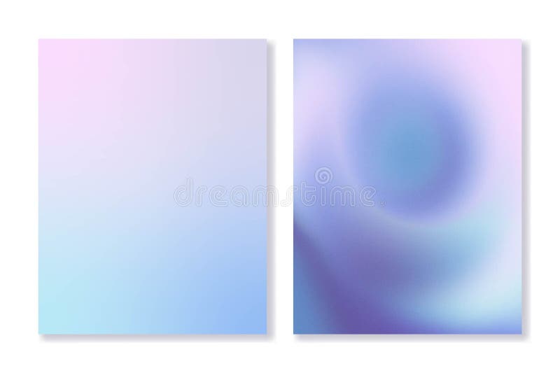 Set of 2 Winter Grainy Gradient Backgrounds in Soft Cold Colors Stock ...