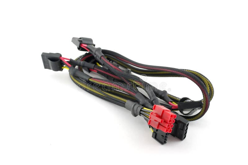 Set of Wire with for Computer Stock Image - Image of office, network ...