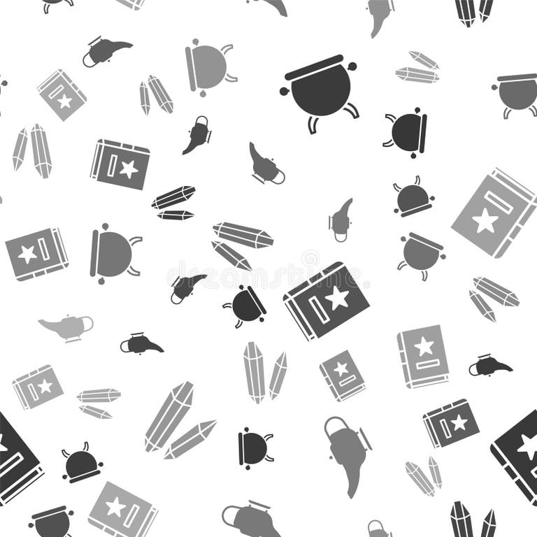 Set Witch Cauldron, Magic Lamp or Aladdin, Ancient Magic Book and Magic ...