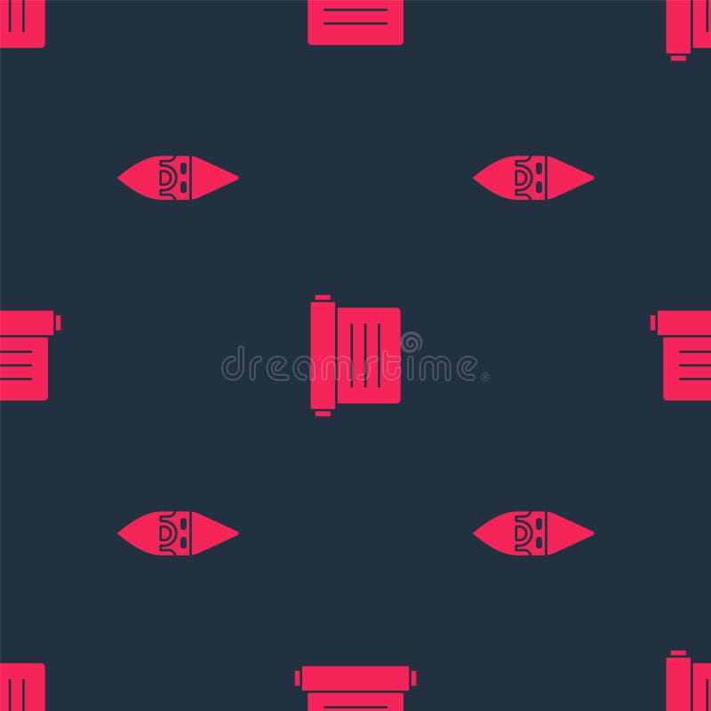 Set Wizard Warlock and Ancient Magic Book on Seamless Pattern. Vector ...