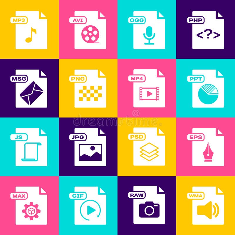 Set WMA File Document, EPS, PPT, OGG, PNG, MSG, MP3 and MP4 Icon ... Set WMA File Document, EPS, PPT, OGG, PNG, MSG, MP3 and MP4 Icon ...