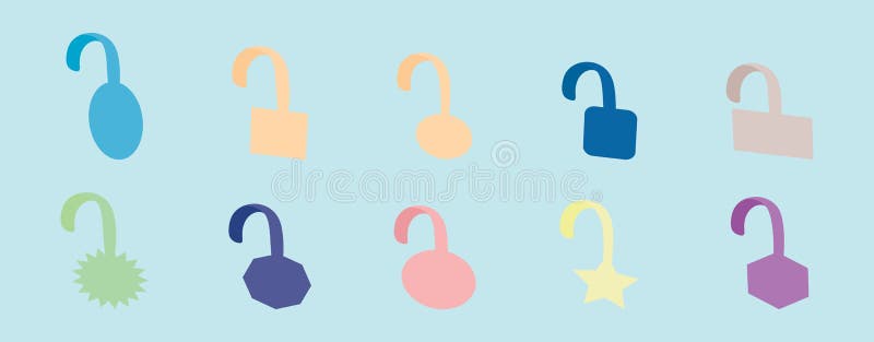 Set of Wobbler Cartoon Icon Design Template with Various Models. Vector ...