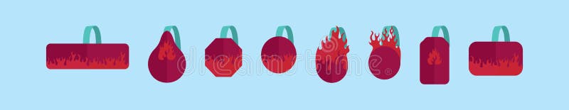 Set of Wobbler Cartoon Icon Design Template with Various Models. Vector ...