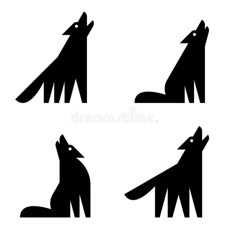 Set of Wolf logo stock vector. Illustration of abstract - 317057235