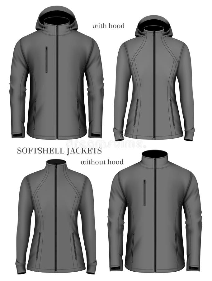 Hooded Softshell Jacket Stock Illustrations – 8 Hooded Softshell Jacket ...