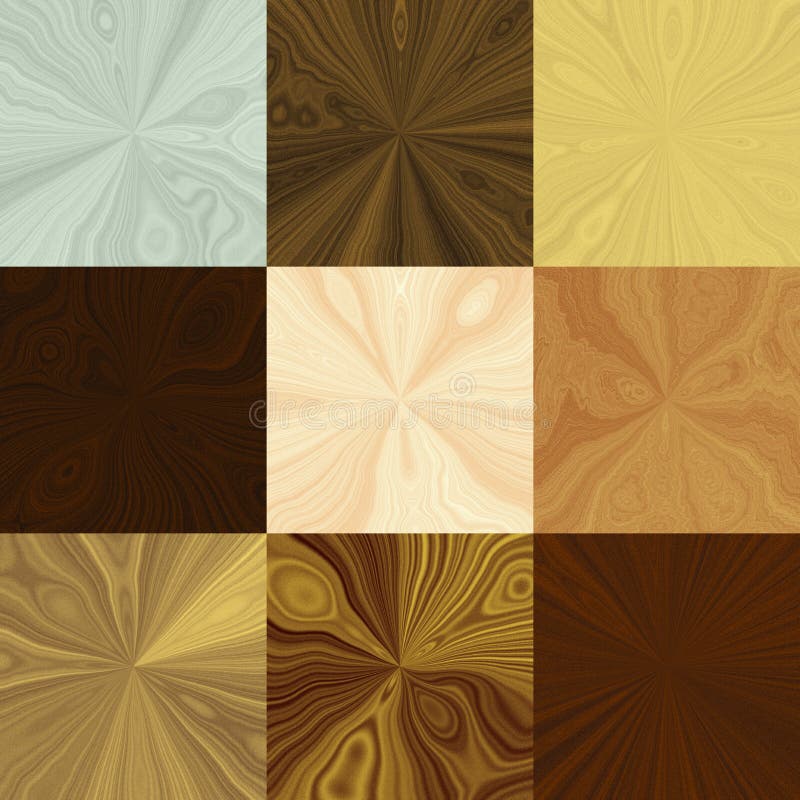 Set of Wood Radial Generated Textures Stock Illustration - Illustration ...