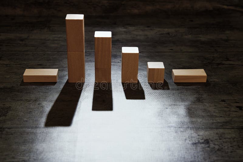Set of Wooden Blocks in the Form of a Weakening Graph Showing the ...