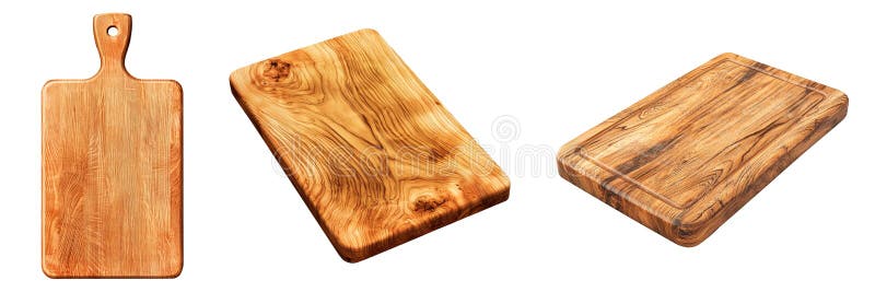 A Set of Wooden Cutting Board with Natural Grain Texture, Practical ...