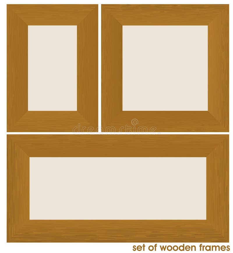 Set of wooden frames stock vector. Illustration of nature - 22640780