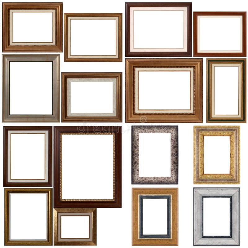 Set of wooden frames stock image. Image of classic, ornamental - 41447163