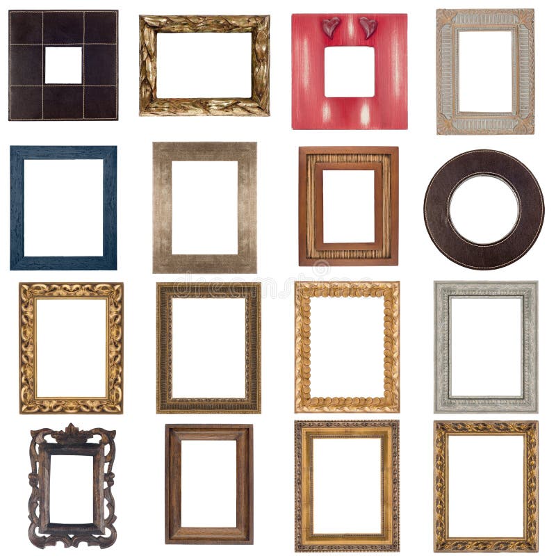 Set of wooden frames stock image. Image of classic, ornamental - 41447163