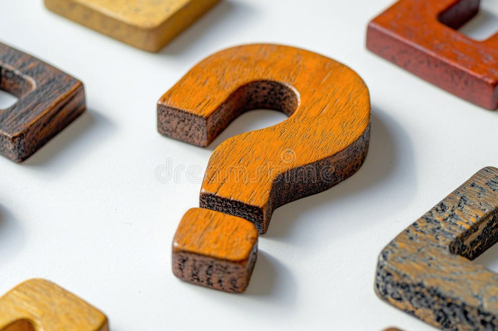 A Set of Wooden Letters with a Question Mark, Perfect for Creative ...