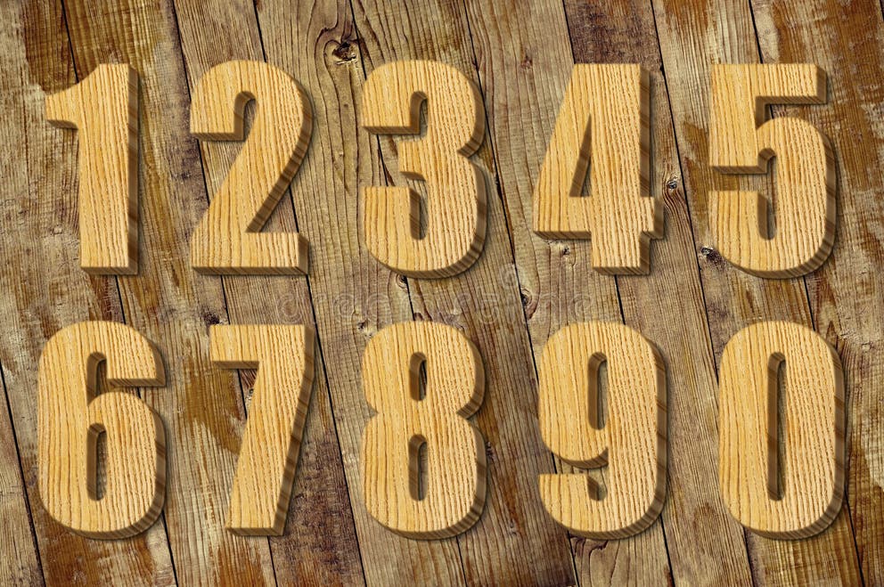 Set of wooden numbers stock image. Image of beautiful - 46886785