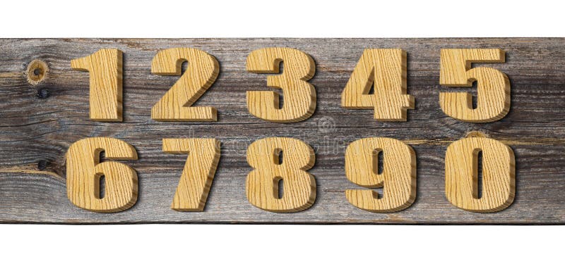 Set of wooden numbers stock photo. Image of genuine, decorative - 46887952