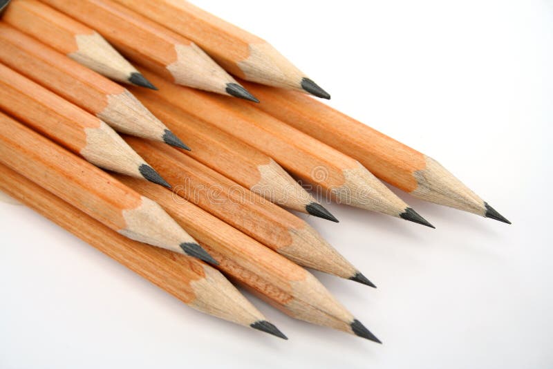 Set Of Wooden Pencils For Plotting Stock Image - Image of regular ...