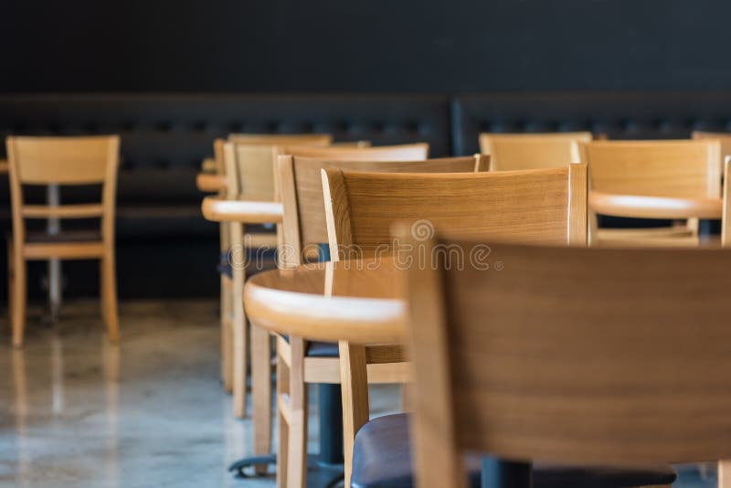Set of Wooden Round Table and Chair Stock Photo - Image of coffee, cafe ...