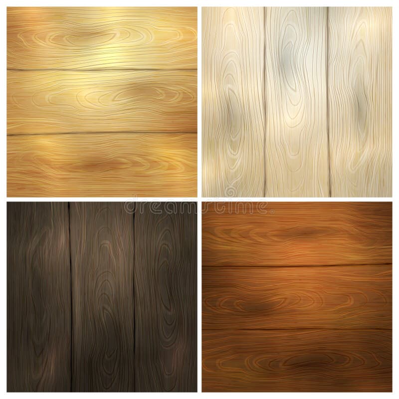 Set of 4 Wooden Textures. Vector Illustration, Eps10. Stock Vector ...