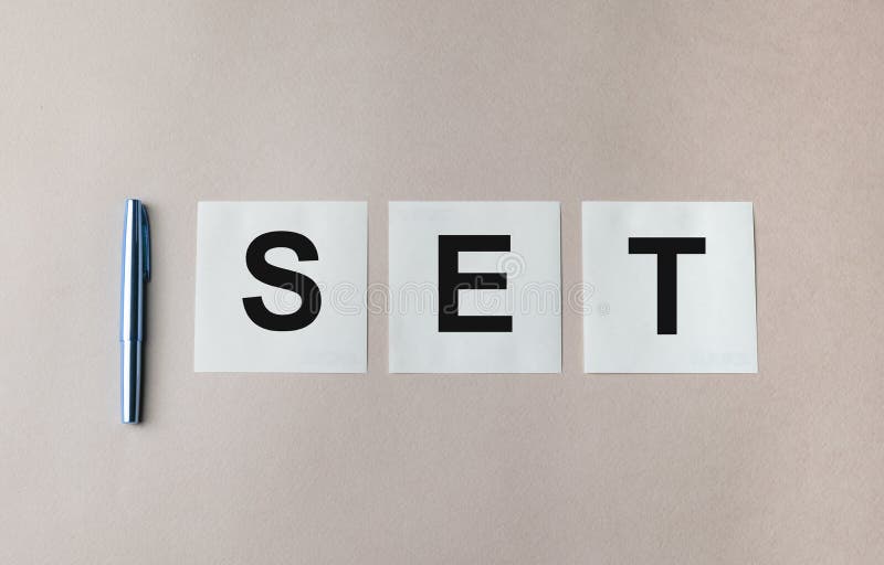 Set Word Written on Papers. Setting Concept Stock Photo - Image of ...