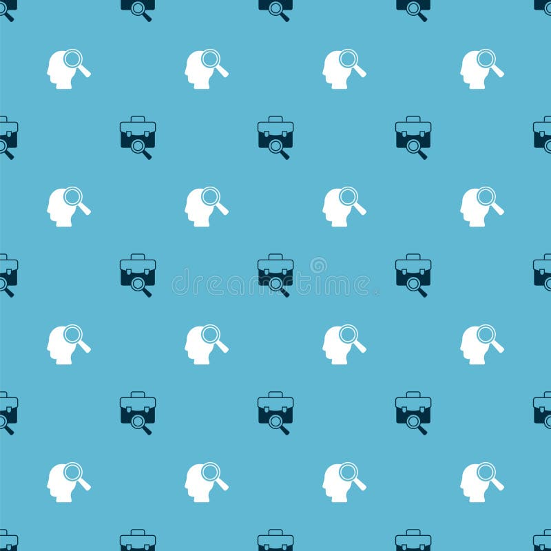 Set Work Search and Search People on Seamless Pattern. Vector Stock ...