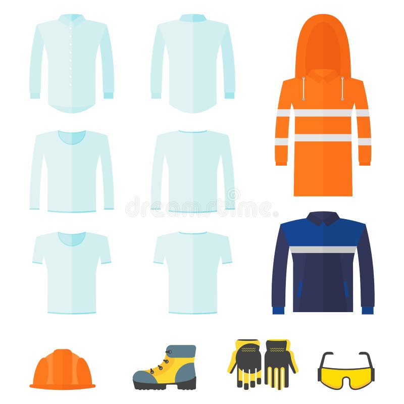 Set of work wear stock vector. Illustration of design - 95038550