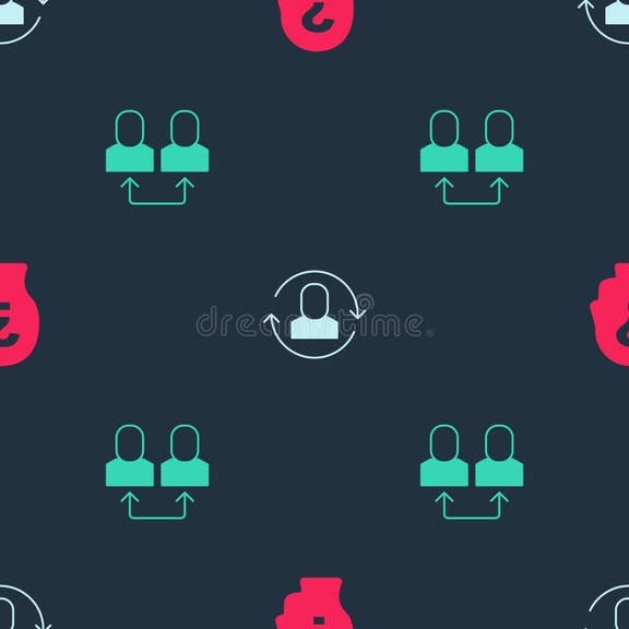 Set Worker, Exchange Work and on Seamless Pattern. Vector Stock Vector ...