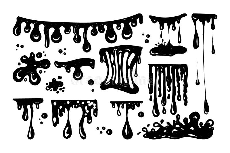 A Set for Working with Blobs. Doodle Style Drawn Elements Stock Vector ...