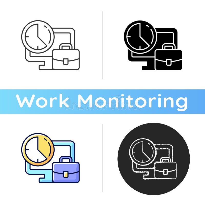 Set working hours icon stock vector. Illustration of distance - 224802431